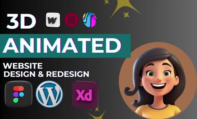 3d interactive webflow website, spine animation, 3d lottie animation by ...