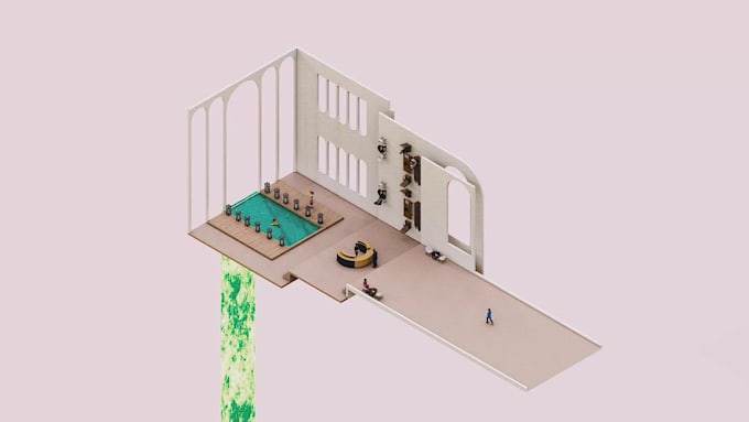 Make 2d and 3d diagrams of your architecture project by Ahmed_tareef ...