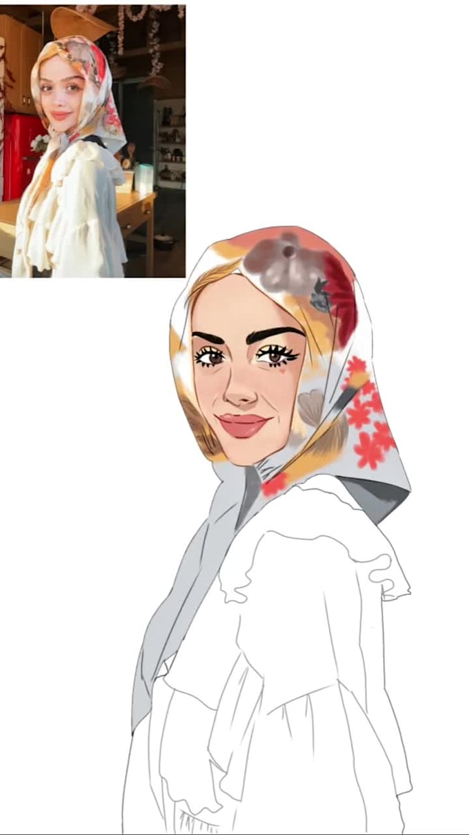 Create a realistic digital portrait from your photo by Uswaa_design ...