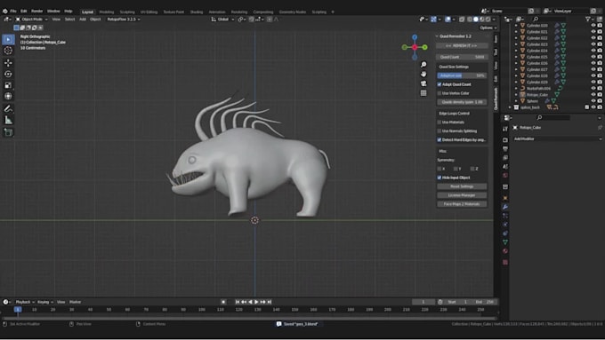 Sculpt 3d creature,3d character, miniature with stl file for 3d ...