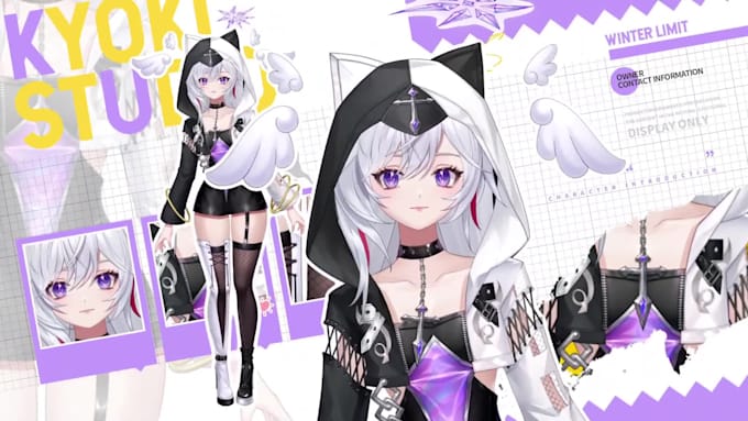 Draw and rig live2d model 2d vtuber model vtuber rigging 2d anime by ...