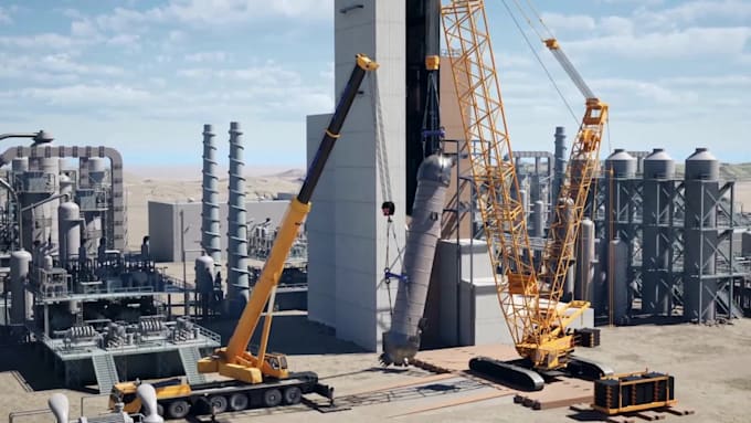 Do 3d industrial video, heavy equipment and machinery animation, 3d ...