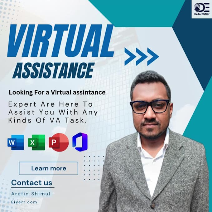 Be your virtual assistant for data entry, office support and admin tasks, more by Fm_arefin | Fiverr