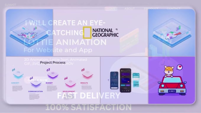 Create Lottie Json Svg Rive Animation Or Animated For Website And Mobile App By Dandybt Fiverr