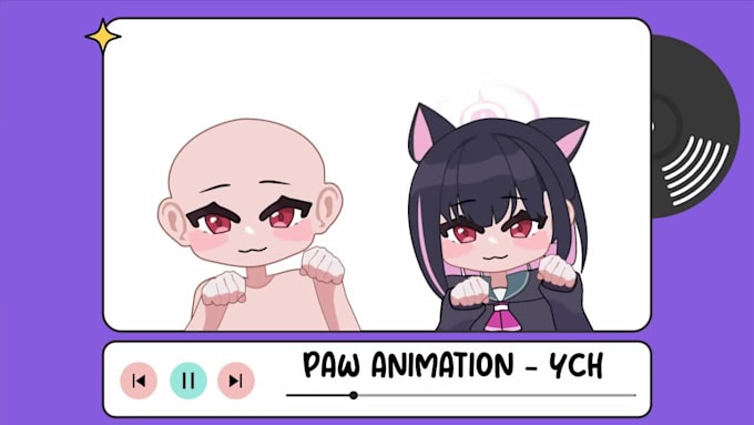 Make cute chibi paw animation by Adamsagu | Fiverr