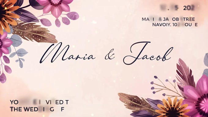 Romantic wedding invitation intro by Ulmasovyorqinjo | Fiverr
