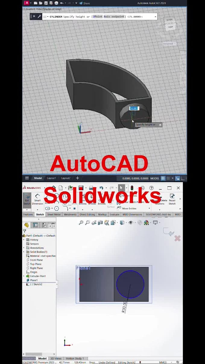 Design 3d cad models using autocad and solidworks by Jaxonreed123 | Fiverr