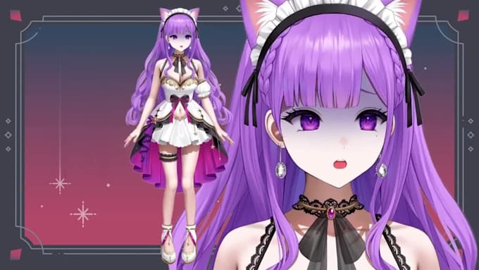 Draw live2d vtuber model, live2d rigging, vtuber model, vtuber ...