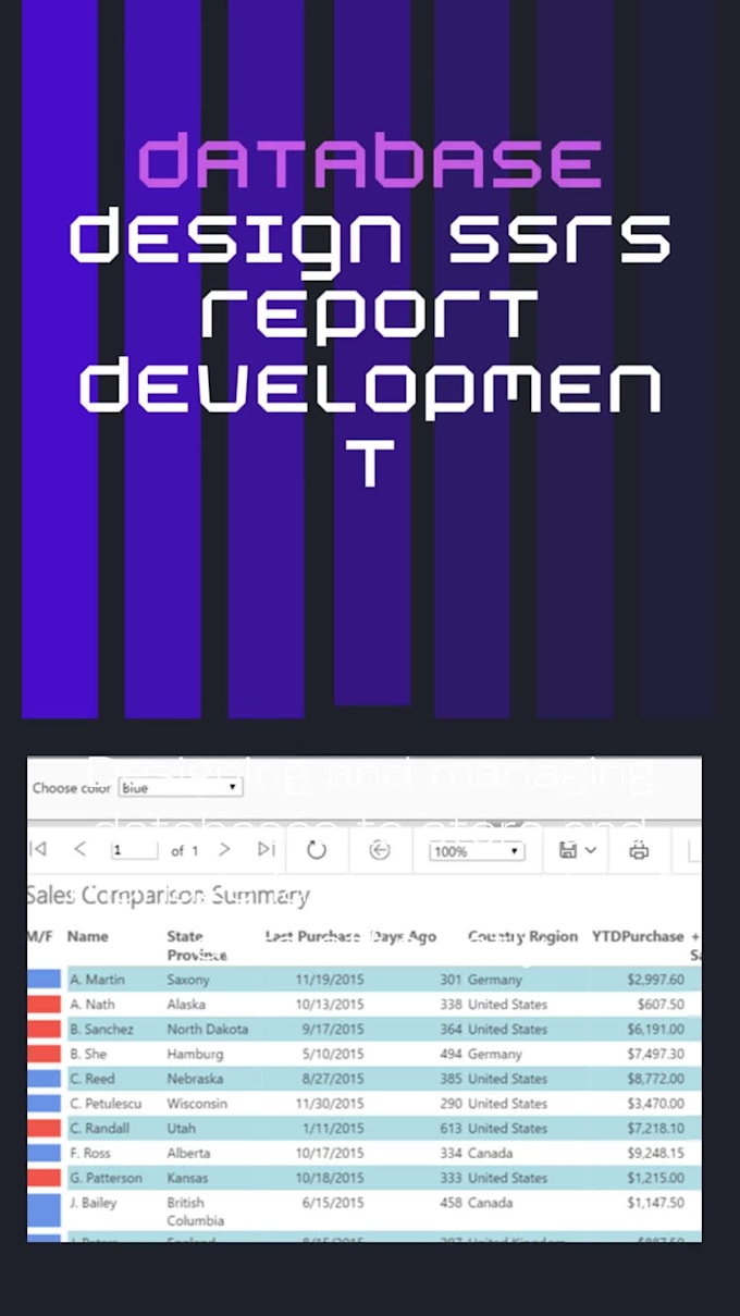 Do ssrs reporting dashboard development by Rubab16 | Fiverr