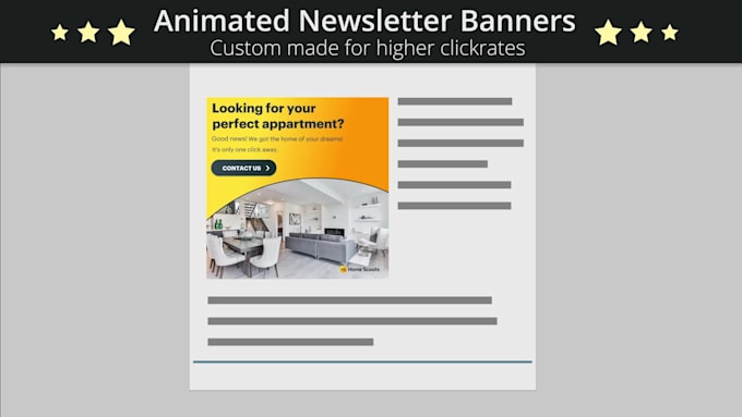 Create modern animated newsletter banners by Alexmiza | Fiverr