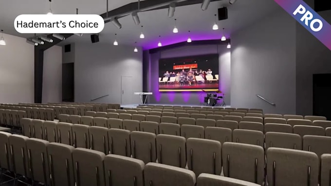 Do 3d church design, temple, sanctuary, cathedral, synagogue, shul ...