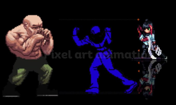 Create pixel art characters pixel animation sprite sheet game art ...