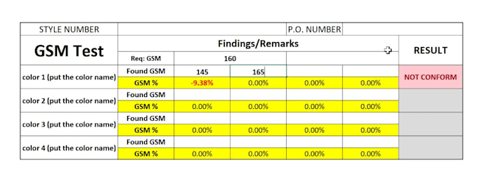 Create a fully automated gsm calculation template in excel by ...