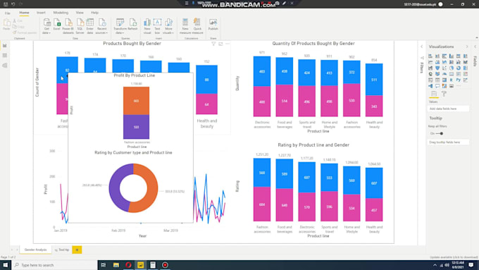 Do data visualization using power bi by Syedyousuf90 | Fiverr