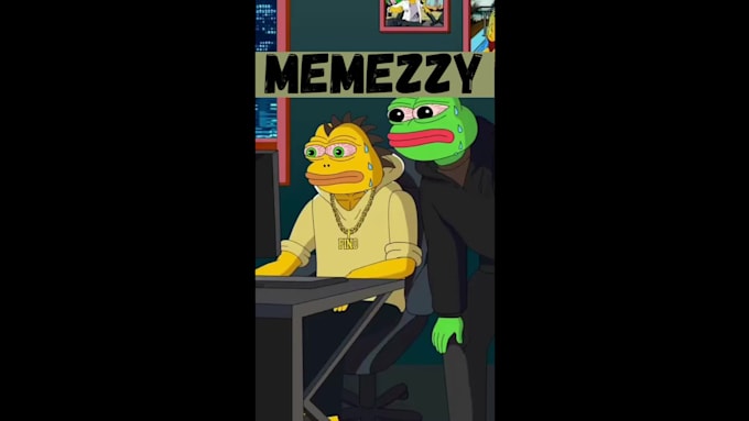 Create memecoin promotion video, solana memecoin art, 2d pepe memecoin ...