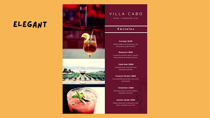 Design a modern menu for your restaurant, bar or coffee shop by Ana ...