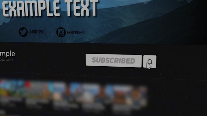 Make a personalised youtube subscribe animation by Itzcarter | Fiverr