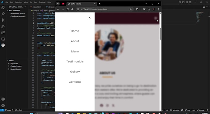 Design and develop a stunning responsive website using html, css, and javascript by Marcos254 ...