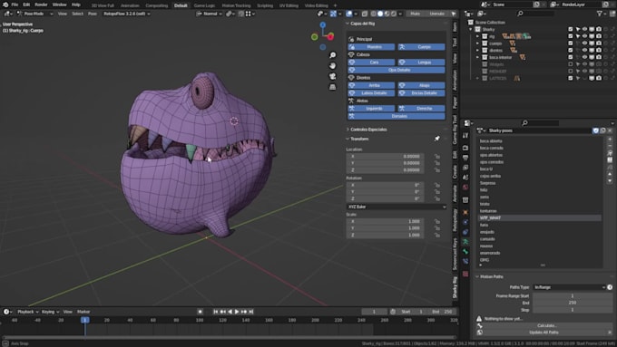 Rig your 3d character by Salvagluque | Fiverr