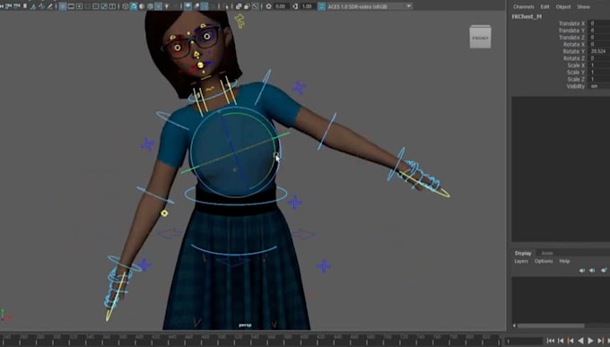Rig 3d character,facial rig,full body,blendshapes,bend control,wonder ...
