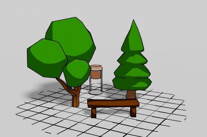 3d low poly game assets for your game by Vertedge | Fiverr