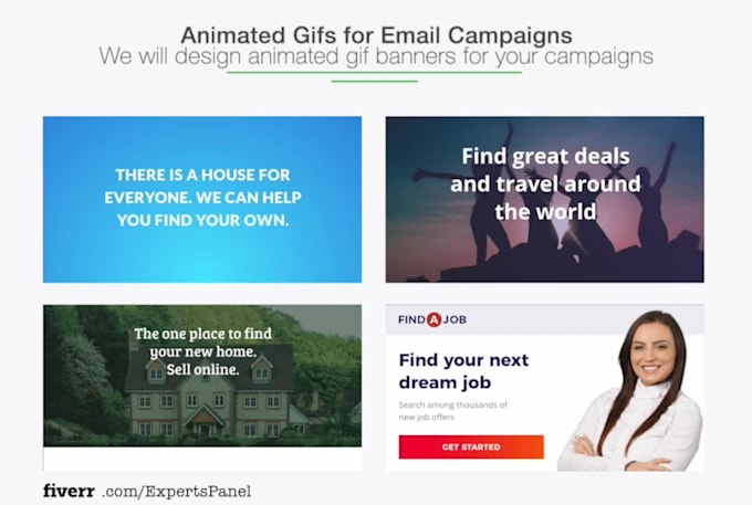 Design animated gifs for email campaign by Expertspanel | Fiverr