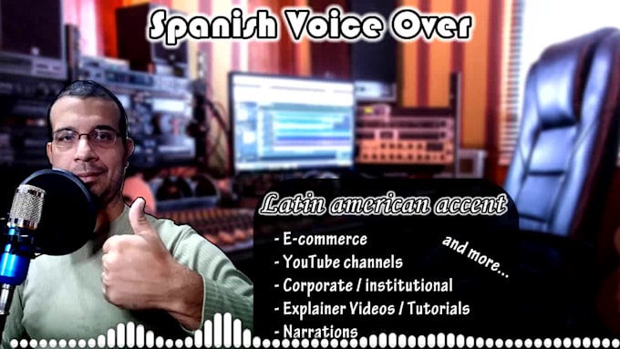 Record professional spanish voice overs by Shougoamakusa | Fiverr