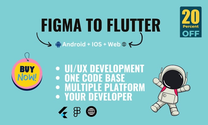 Convert figma or xd to flutter ui, android and ios by John_forst1 | Fiverr