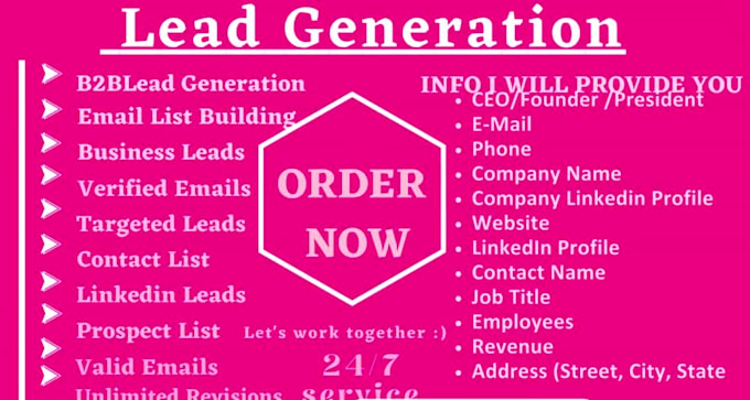 Do b2b lead generation, linkedin leads, prospect list and targeted list by Azmatali12 | Fiverr