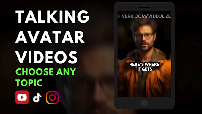 Create a talking avatar ai video by Videolize | Fiverr