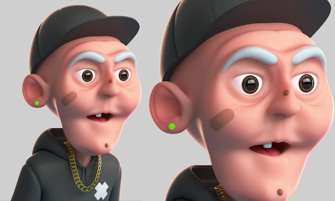 Sculpt stylized cartoon model realistic 3d game character design ...