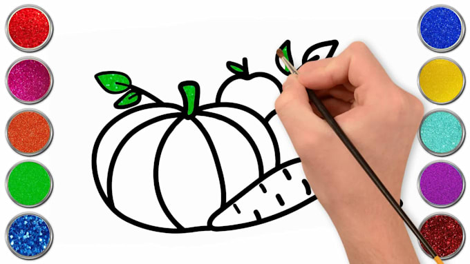 Create coloring pages drawing videos for youtube channel by Dm_raju ...