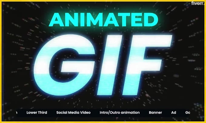 Design gif animated banner , giphy and loop by Subhansalee | Fiverr