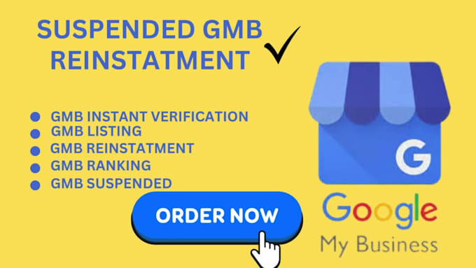 Gmb instant verification gmb reinstatement gmb listing gmb suspended gmb ranking by Tomscott ...