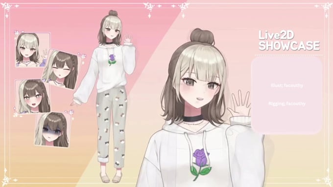 Render live2d vtuber model, 2d vtuber model, 2d vtuber rigging, vtuber ...