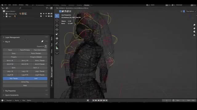 Rig 3d stylized character modelling, shape key, accu rig, rigging for ...