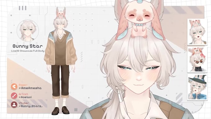 Design and rig live 2d vtuber model 2dvtuber model vtuber commission 2d ...