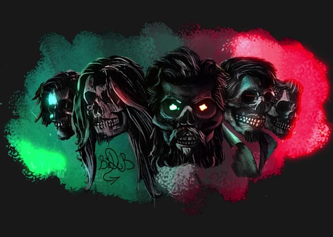 Turn you and your friends into cool skull characters by Bekoramba | Fiverr