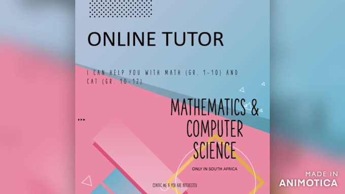 Tutor pure math and cat by Lenettest | Fiverr