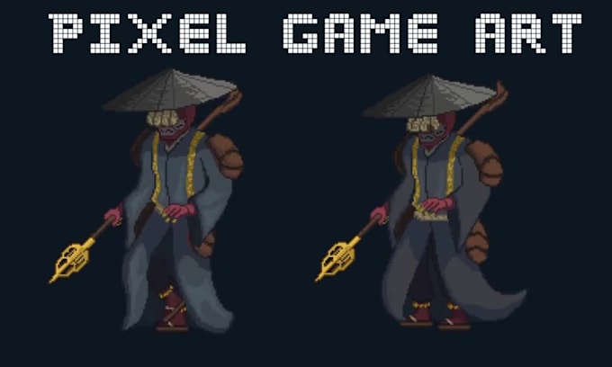 Draw retro pixel game art pixel art character animation 2d sprite sheet ...