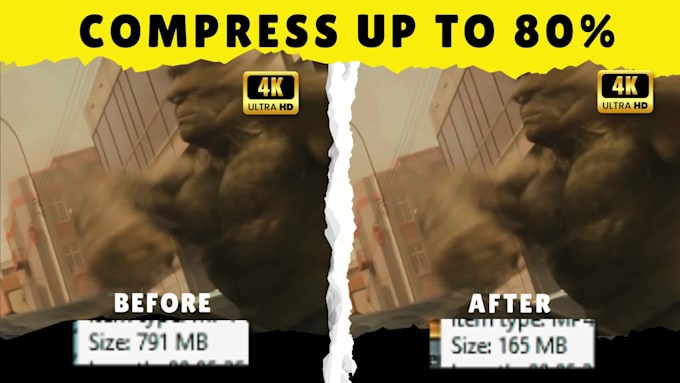 Compress your video file size, with no quality loss by Vijaymaurya764 | Fiverr