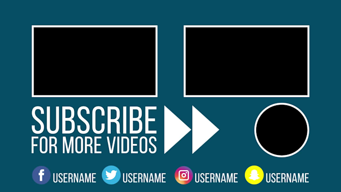 Design a youtube outro video end screen by Pixovideo