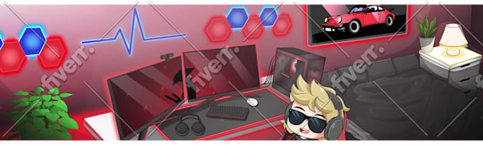 Design starting screen, offline screen, brb for your twitch or kick by ...