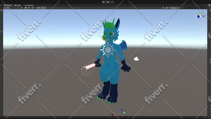 Do custom vrchat avatar 3d furry fursona vr vrc character vtuber rig by ...