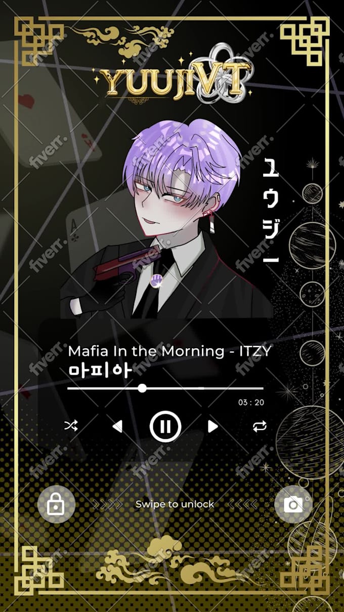 Vtuber wallpapers in a playlist like style with chibi drawn by Fumi_vt ...