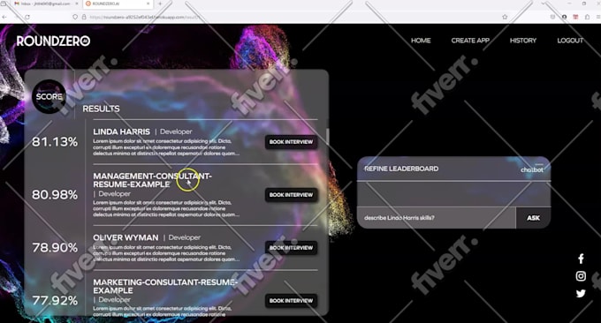 Develop ai data science website application dashboard using python by Johnaniht | Fiverr
