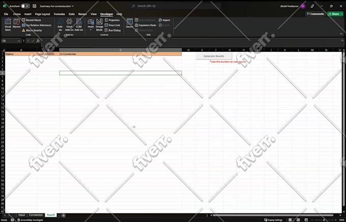Do excel spreadsheet, excel vba, data entry, excel functions by Mdyasul | Fiverr