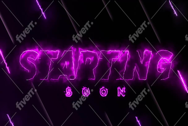 Make an animated stream starting soon screen for twitch by Artistshashi