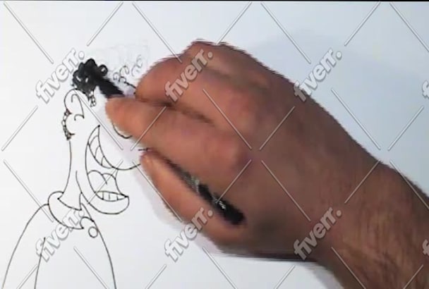 Do a video while speed drawing a funny character with your message on ...