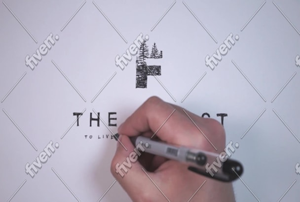 Do a video of your logo with black pen by Videosketch